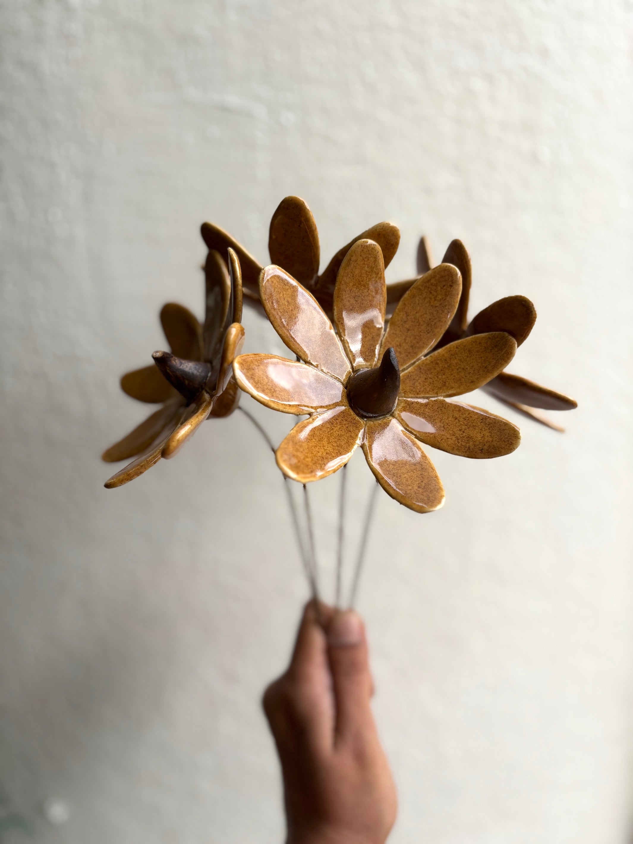 Ceramic Flower Stems | Sun Sprite - Mustard