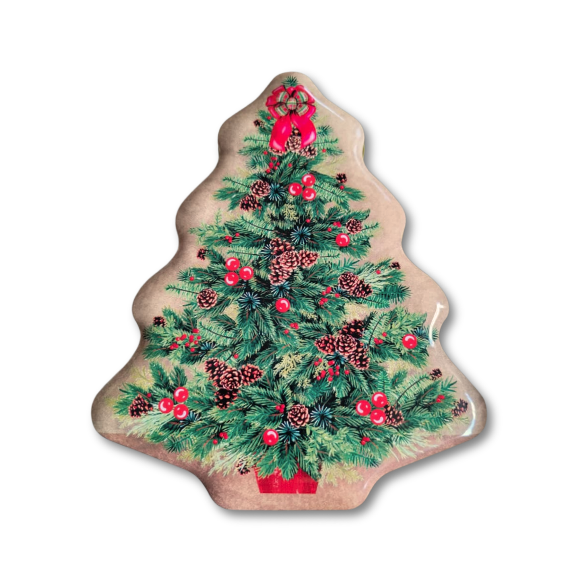 | Evergreen Christmas Tree Tin Box – The Purple Pony
