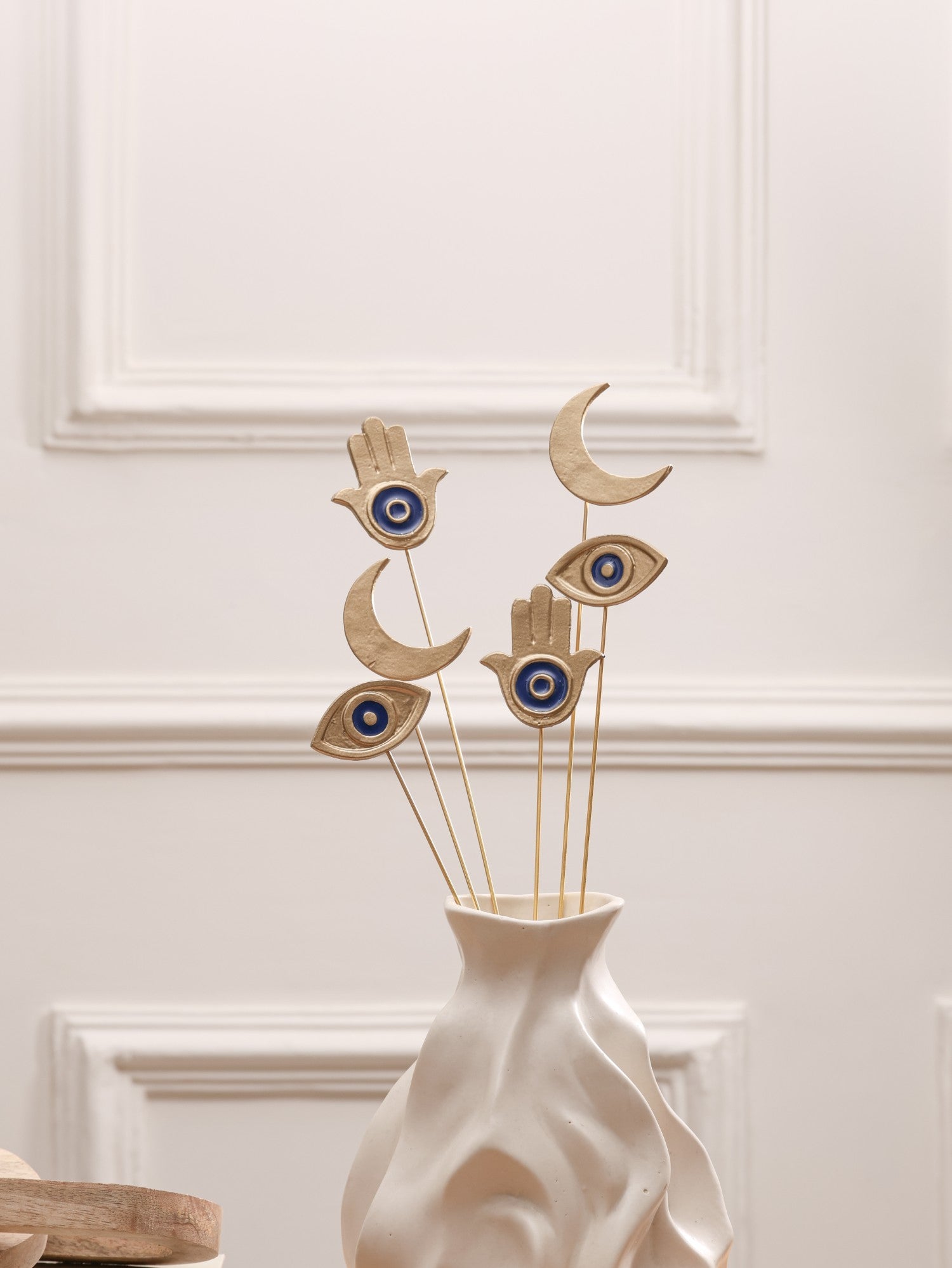Artificial Flowers | Golden Persian Charm Metal Sticks