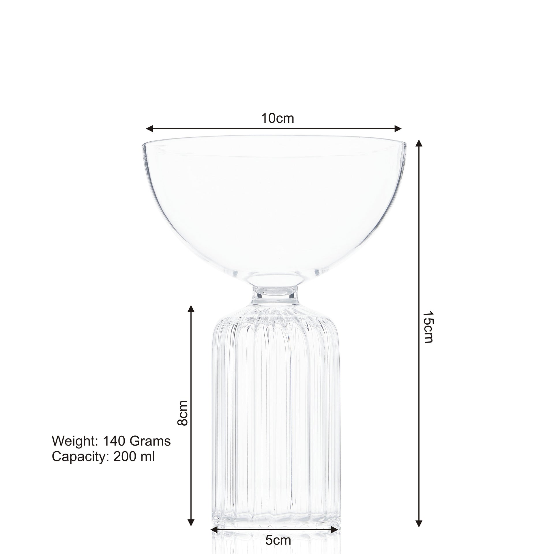 | Centennial Stem Designer Cup Glass | 200ml | Set of 2,4,6