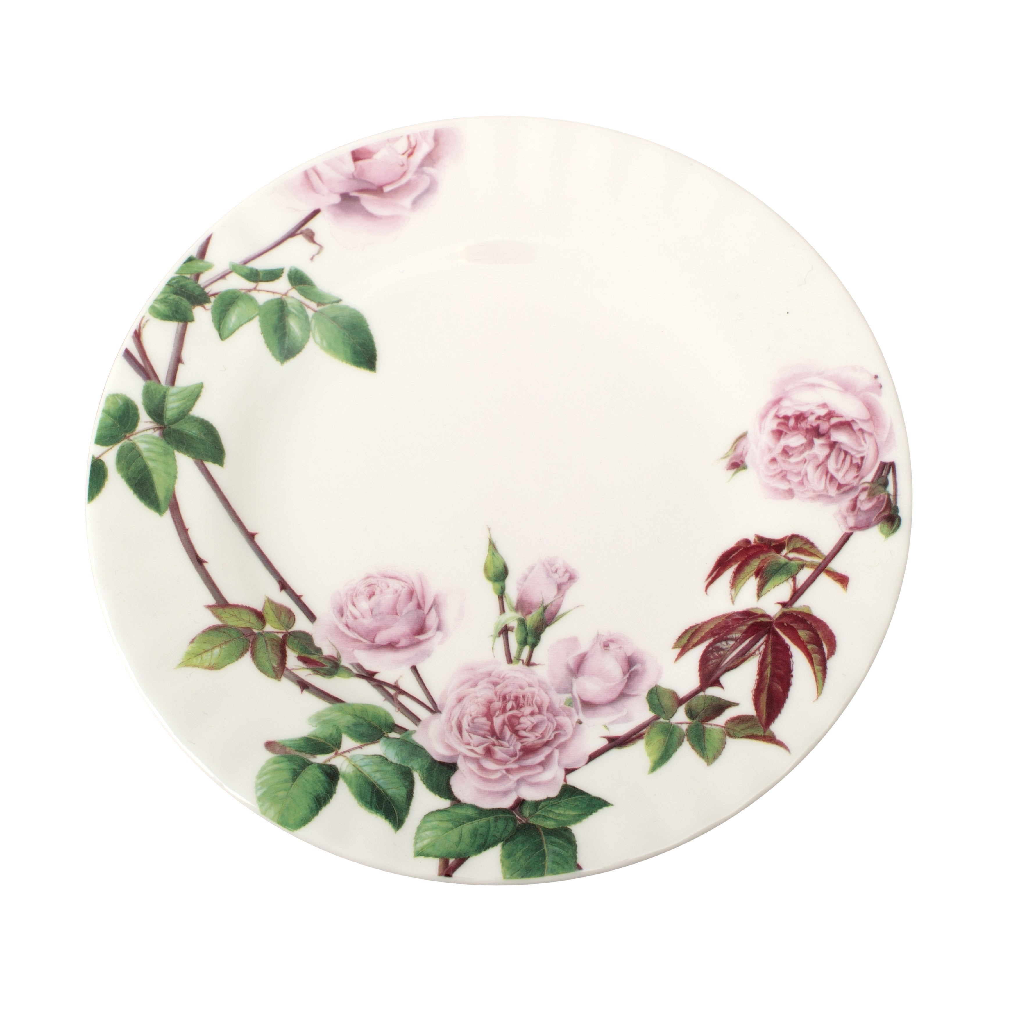 | David Austen Roses Fluted Dessert Plate (Box of 6)