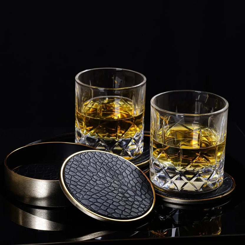 Coasters | Black Royal Round Coasters