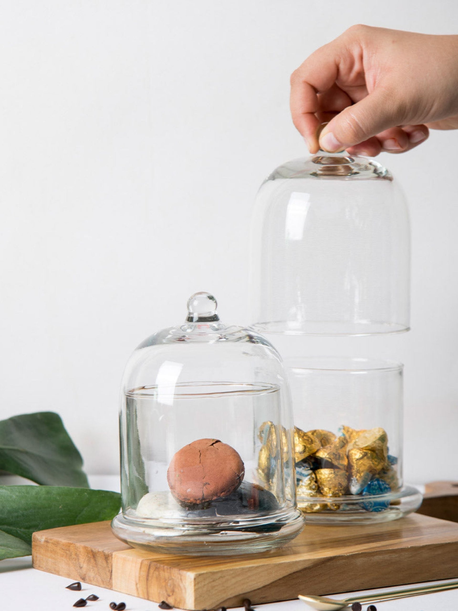Jars & Containers | Glass Bell Jar - White